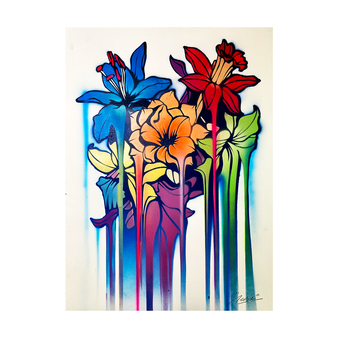 Nerone - Dripping (White) I - Original On Paper | Original | Urban Art ...