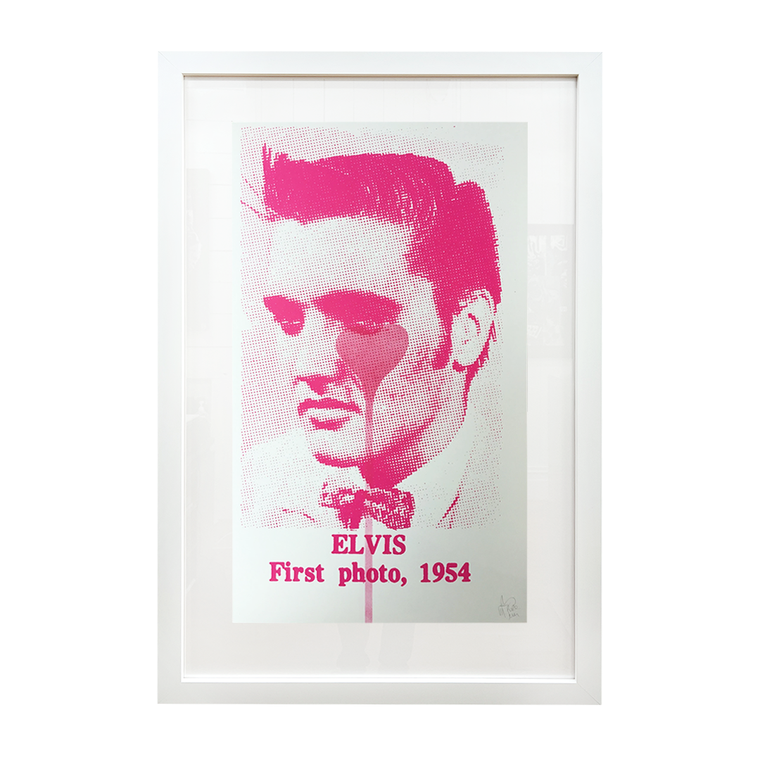 Pure Evil - Elvis First Photo 1954 - Pink Heart Limn Gallery NZ | Urban ...