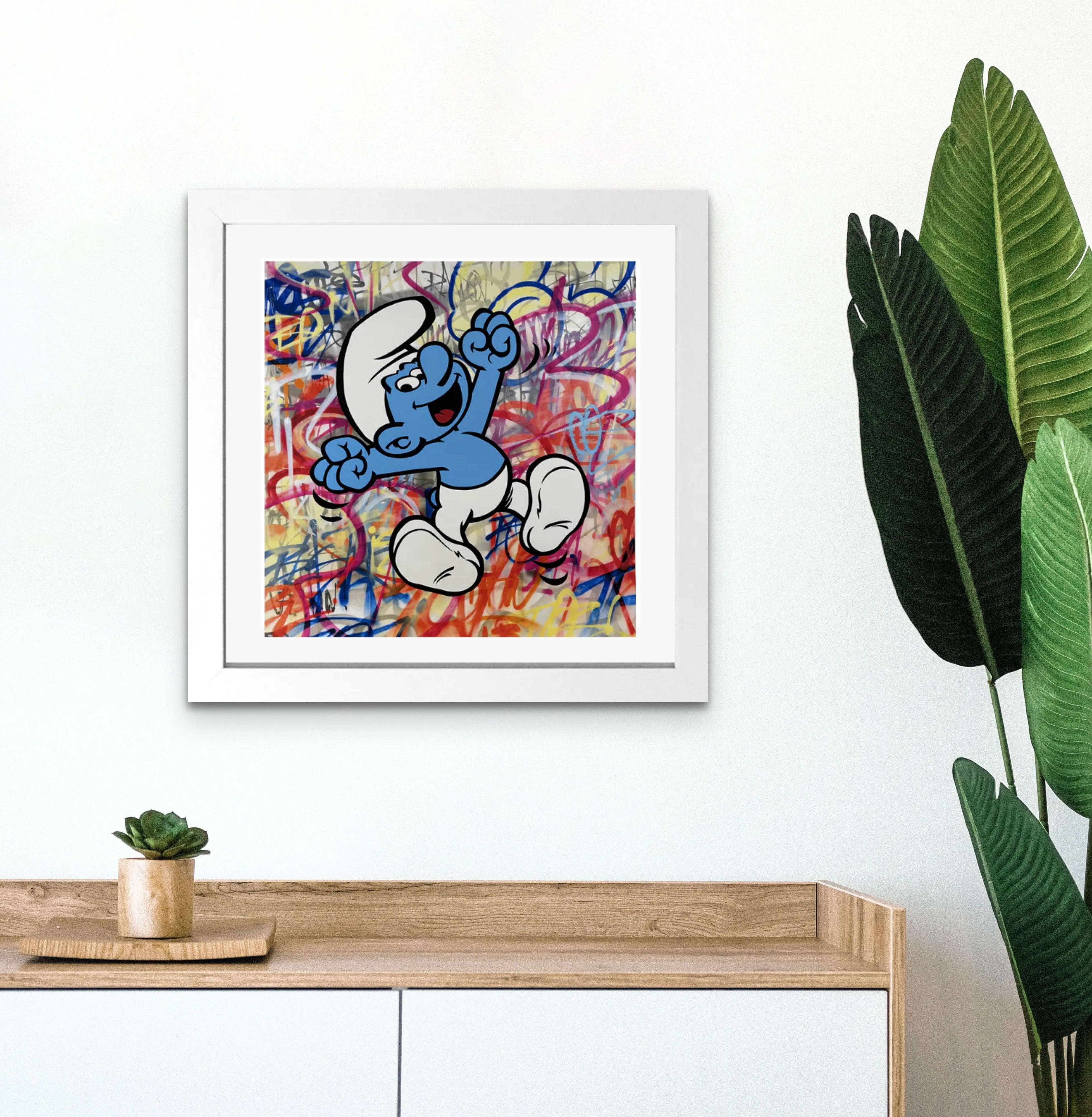 SEEN - Happy Smurf | Limited Edition Print | Urban Art NZ | Limn Gallery