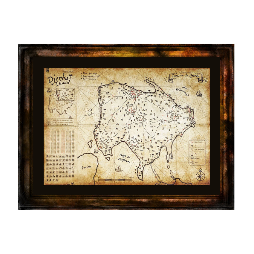 Space Invader - Invasion Djerba Island Map | Open Edition Print | Urban ...